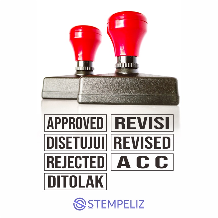 Jual Stempel Approved, Disetujui, Rejected, Ditolak, Revisi, Revised ...