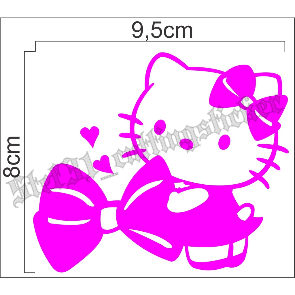 Jual Stiker cutting gambar hello kitty, sticker hello kitty | Shopee ...