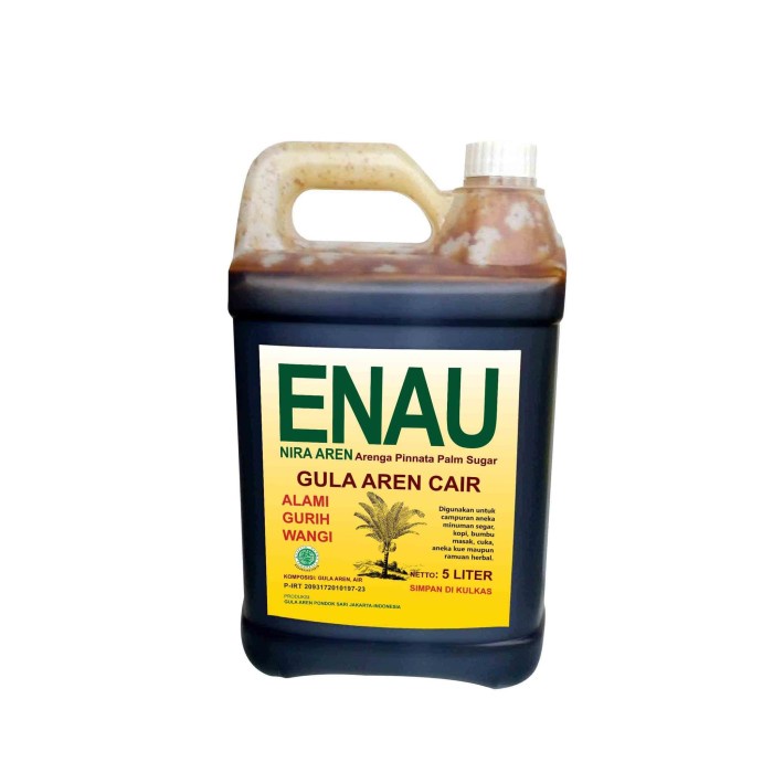 Jual GULA AREN CAIR ORGANIK ENAU 100% MURNI NIRA AREN KEMASAN 5 LITER ...