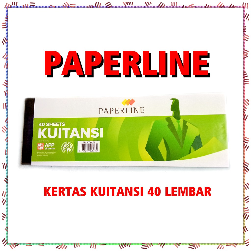 Jual [SATUAN] 1x satu biji KERTAS Buku Kuitansi paperline seri 40M kuitansi isi 40 lembar ...