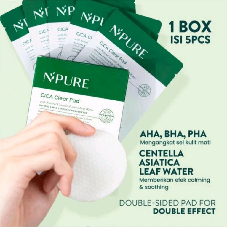 Jual NPURE CICA CLEAR PAD 1 box isi 5 sachet (NEW) | Shopee Indonesia