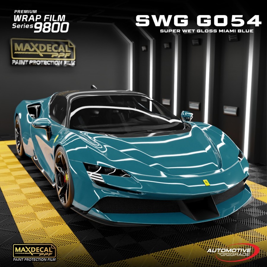 Jual MAXDECAL 9800 SWG G054 MIAMI BLUE Super Wet Gloss PPF Grade ...