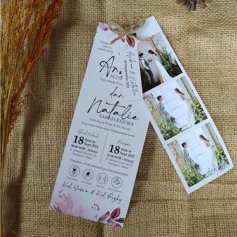 Jual UNDANGAN PERNIKAHAN MODEL TAG FOTO / HANGTAG / UNDANGANMURAH ...