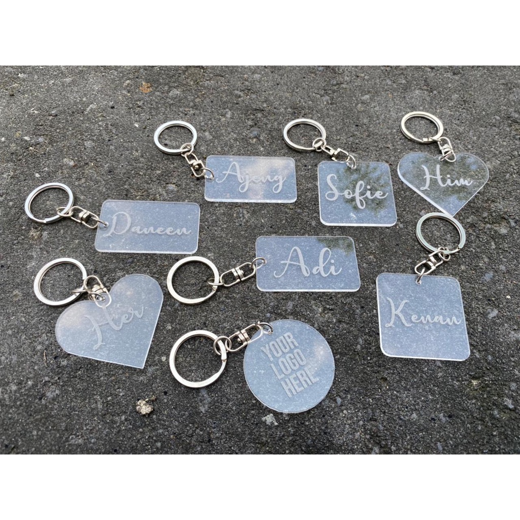 Jual Gantungan Kunci Akrilik Custom | Acrylic Wooden Keychain Label ...