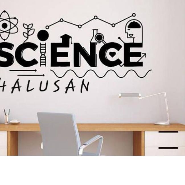 Jual stiker dinding costum tema science space art tahan air | Shopee ...