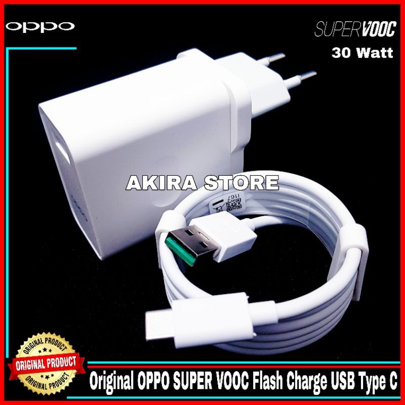 Jual Charger Oppo Super VOOC 30 Watt 5V-6A Original 100% VOOC Flash ...