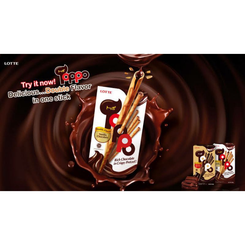Jual LOTTE Toppo Vanila Chocolate/Box 12pcs | Shopee Indonesia
