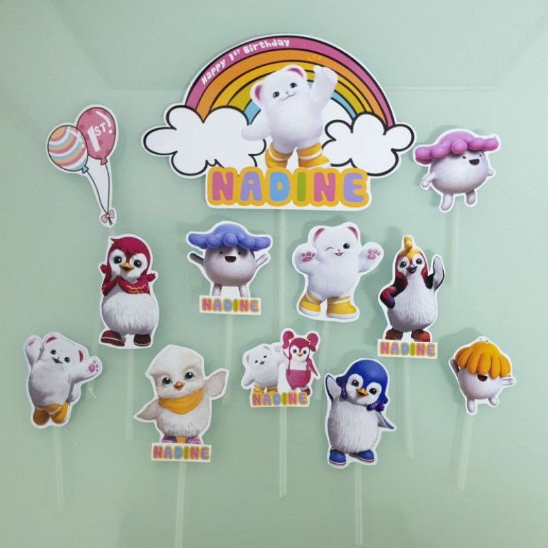 Jual props topper cake cupcake hiasan kue birthday badanamu 10 pcs ...