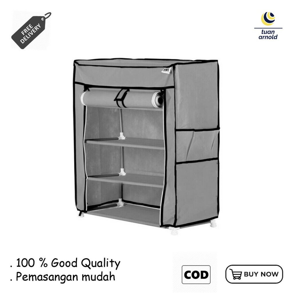 Jual Rak Praktis Rakitan Sepatu Rakit Bongkar Pasang Shoes Rack P8M8 ...