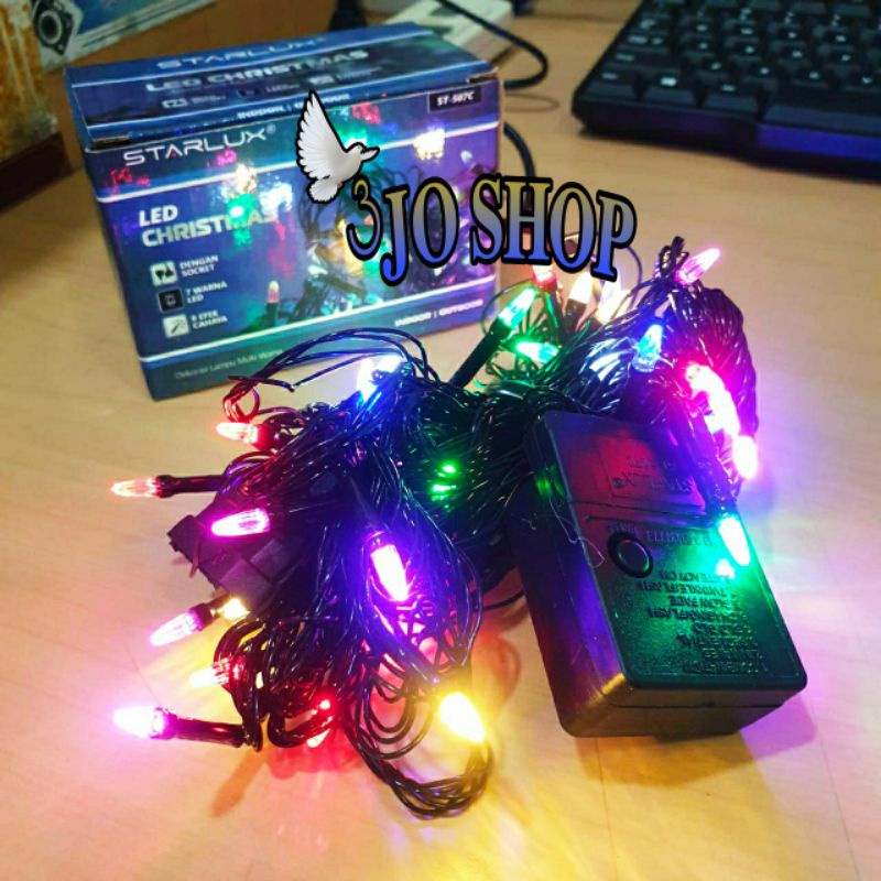 Jual Lampu Natal LED CHRISTMAS Starlux/Lampu Hias Dekorasi warna warni ...