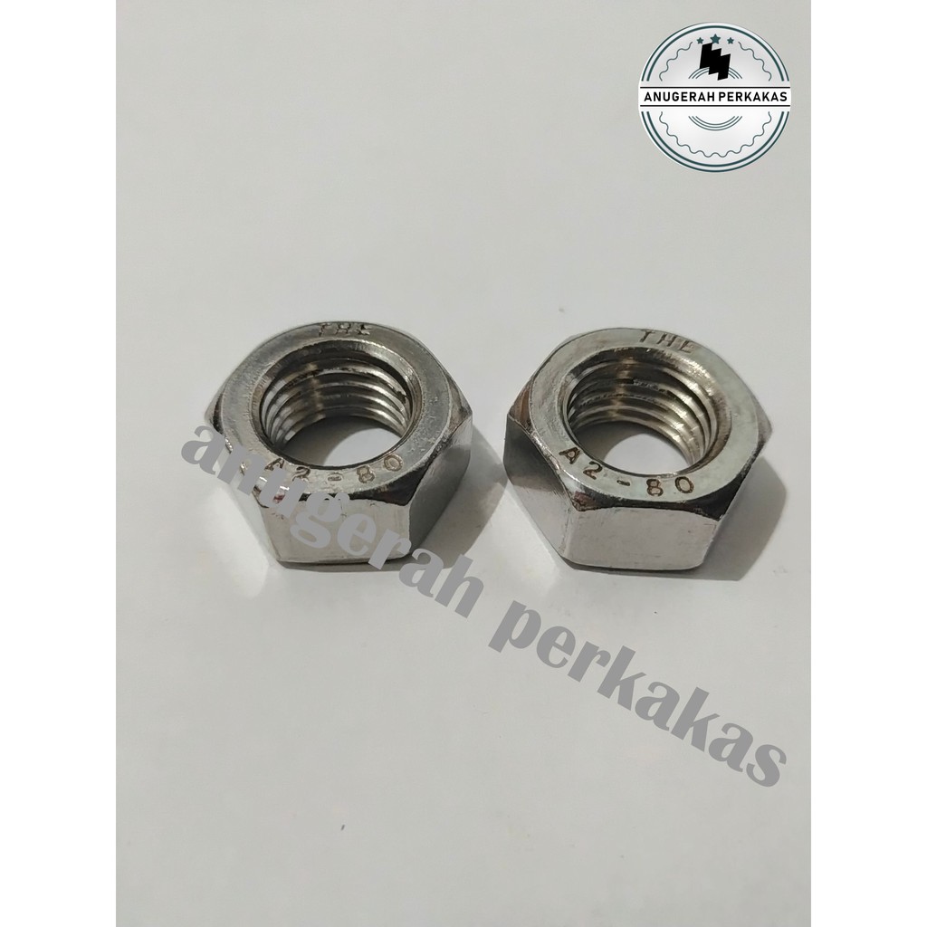 Jual Mur Baut Stainless Steel SUS 304 M16 THE (MINIMAL PEMBELIAN 5 PCS) | Shopee Indonesia