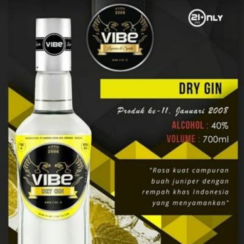 Jual Vibe Dry Gin 700 Ml | Shopee Indonesia