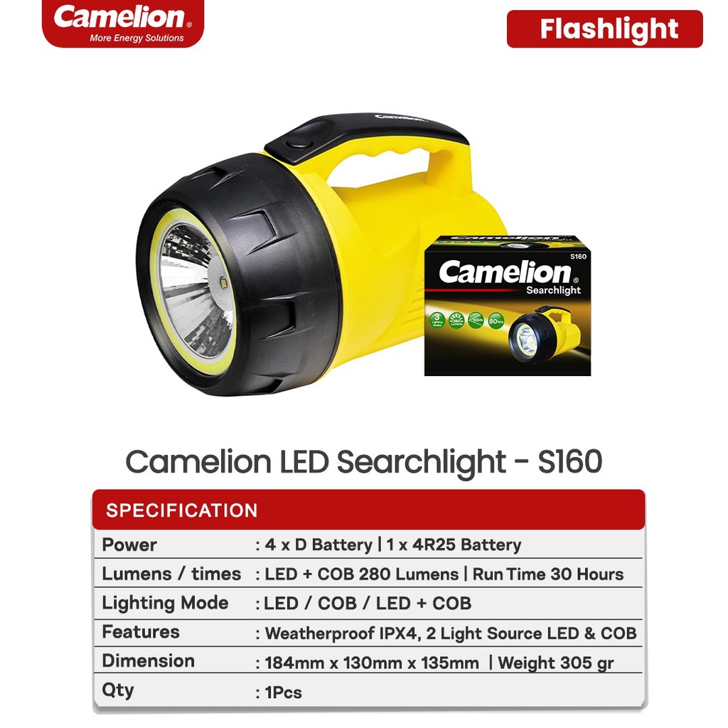 Jual Camelion Flashlight S160 - Senter LED | Shopee Indonesia