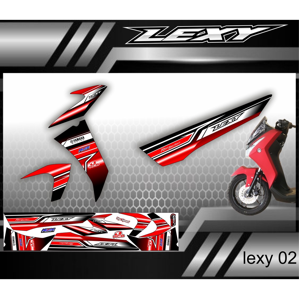 Jual STRIPING STIKER YAMAHA LEXY VARIASI RACING #yamaha LEXY racing # ...