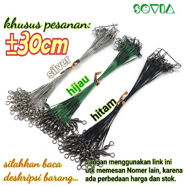 Jual Kawat Pancing Leader Kili Kili /Sling atau Seling leader Hitam 30 ...