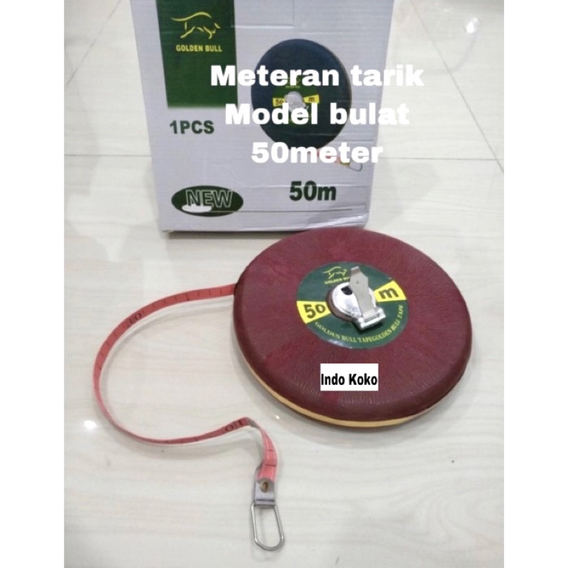 Jual Meteran bulat 50 meter Meteran kain gulung 50mtr Meteran tanah ...