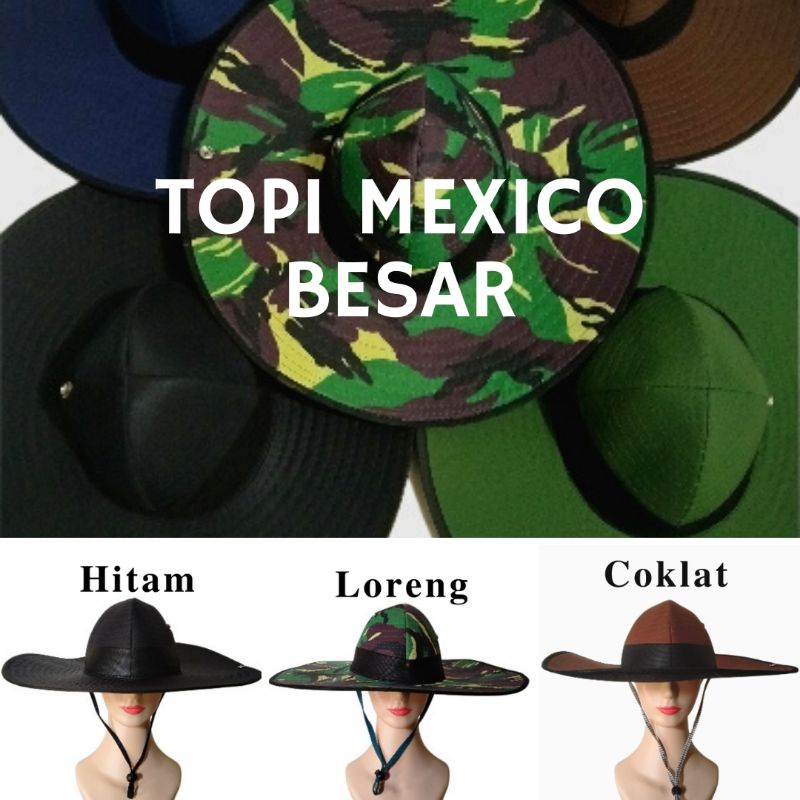 Jual Topi Petani/Topi mexico/Besar&Kecil/Topi perkebunan/Topi Daun ...