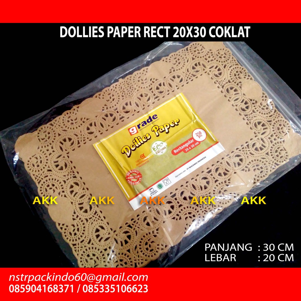 Jual KERTAS RENDA DOILIES PAPER RECTANGLE 20x30 INCH COKLAT (250 PCS ...