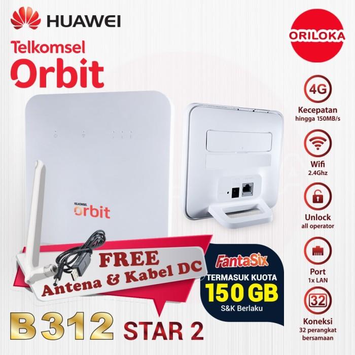 Jual Modem Orbit Star 2 Router Huawei B312 Free Paket 150Gb - Unlock ...