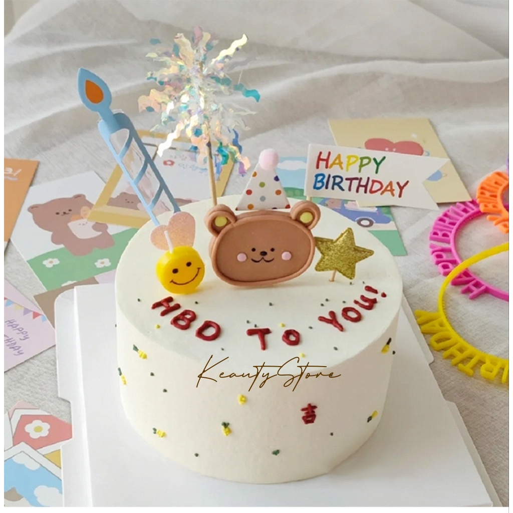 Jual topper beruang untuk cake atau kue ulang tahun, dekorasi cake ...