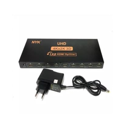 Jual Hdtv splitter nyk 8 port 4k uhd 3d Hdcp adapter box for dvd pc ...