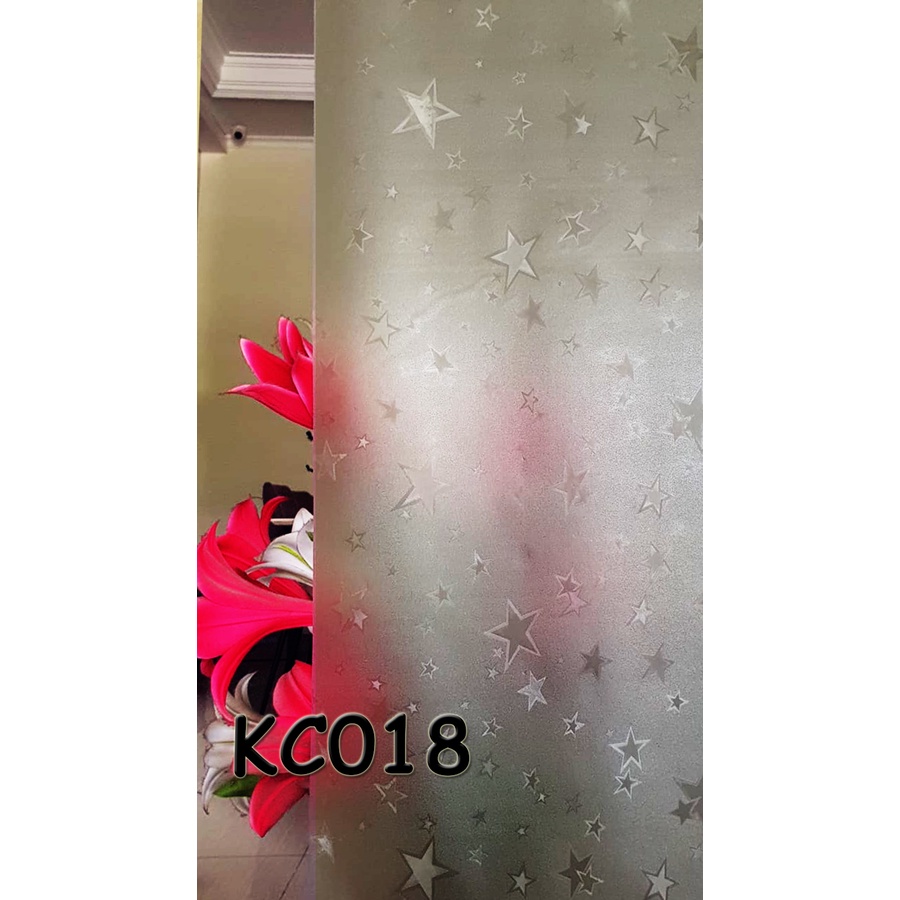 Jual WPSBGS KC018 TEXTUR STAR BINTANG 45CMX5M SANDBLAST STICKER KACA ...