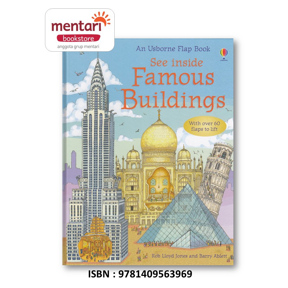 Jual Usborne | Flap Book | See Inside | Famous Buildings | Shopee Indonesia