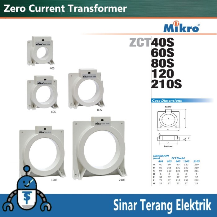 Jual Produk Terbaru Mikro Zero Current Transformer Zct 40S / 60S / 80S ...