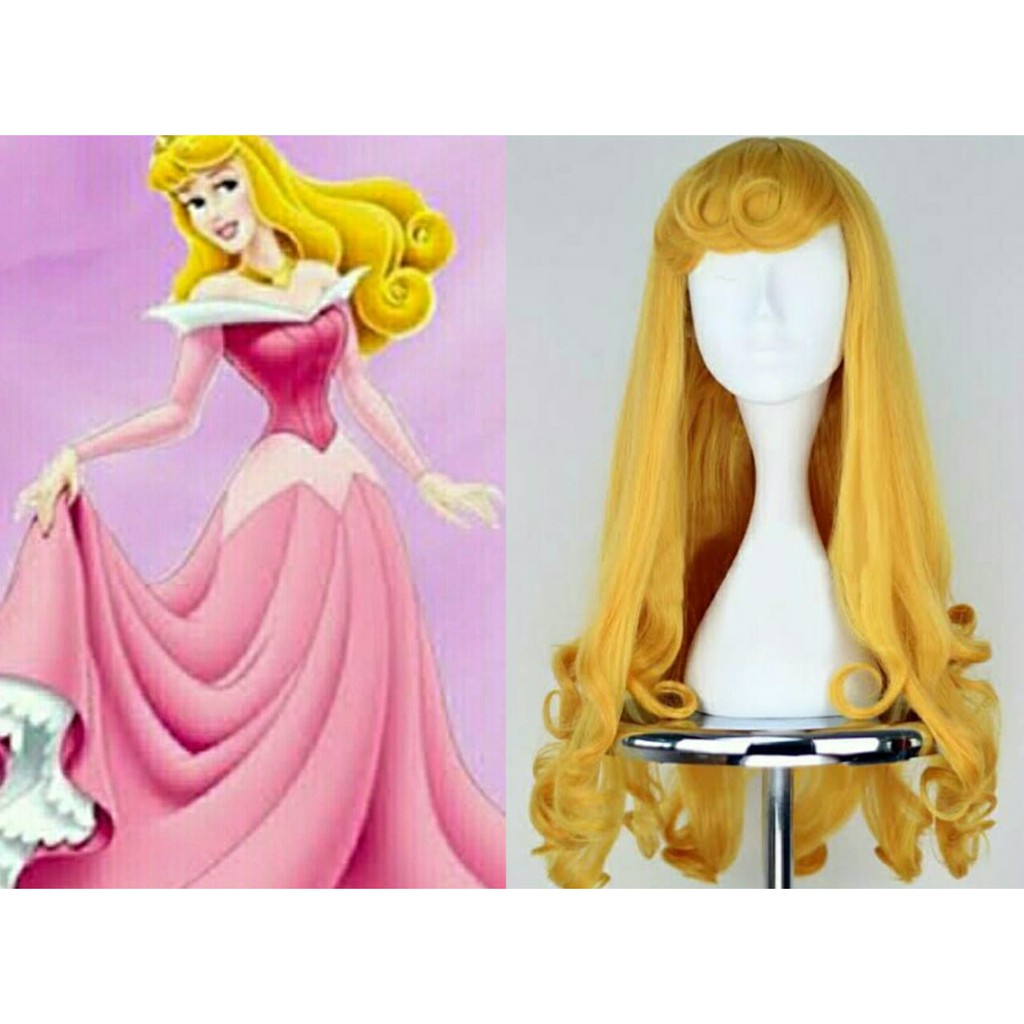 Jual WIG PRINCESS AURORA Aksesoris Rambut Palsu Cosplay Anak Sleeping ...