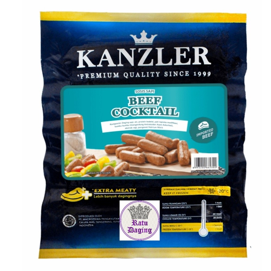 Jual Sosis Beef Cocktail Kanzler / Sosis Sapi 500gr | Shopee Indonesia