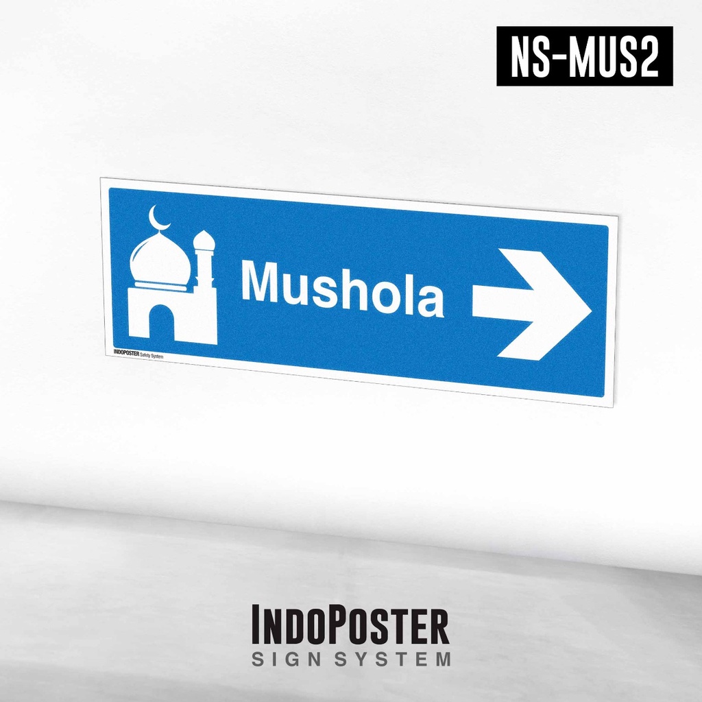 Jual Stiker Fasilitas Gedung - Arah Ruang Ibadah Mushola Prayer Room ...