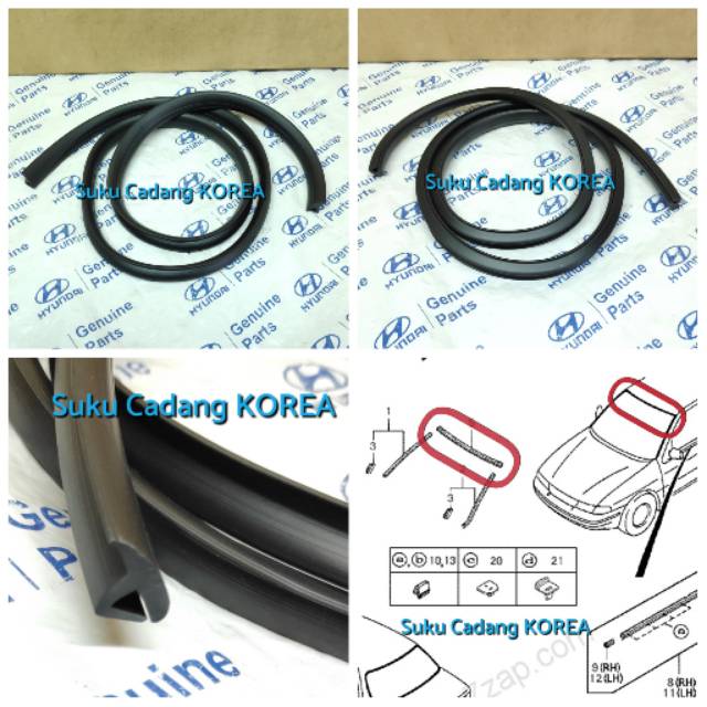 Jual Karet Kaca Lis Kaca Depan Timor KIA Sephia | Shopee Indonesia