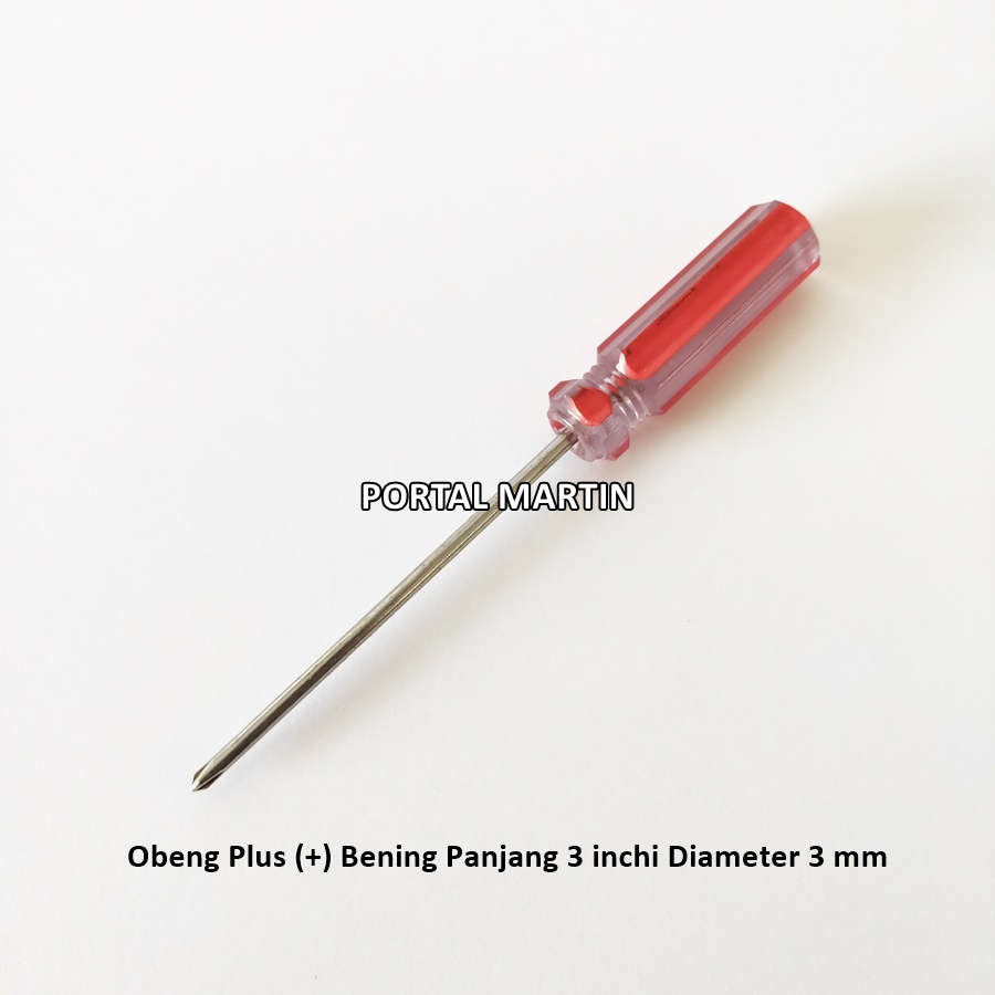 Jual Obeng Plus (+) Bening Panjang 3 Inchi Diameter 3 mm | Shopee Indonesia