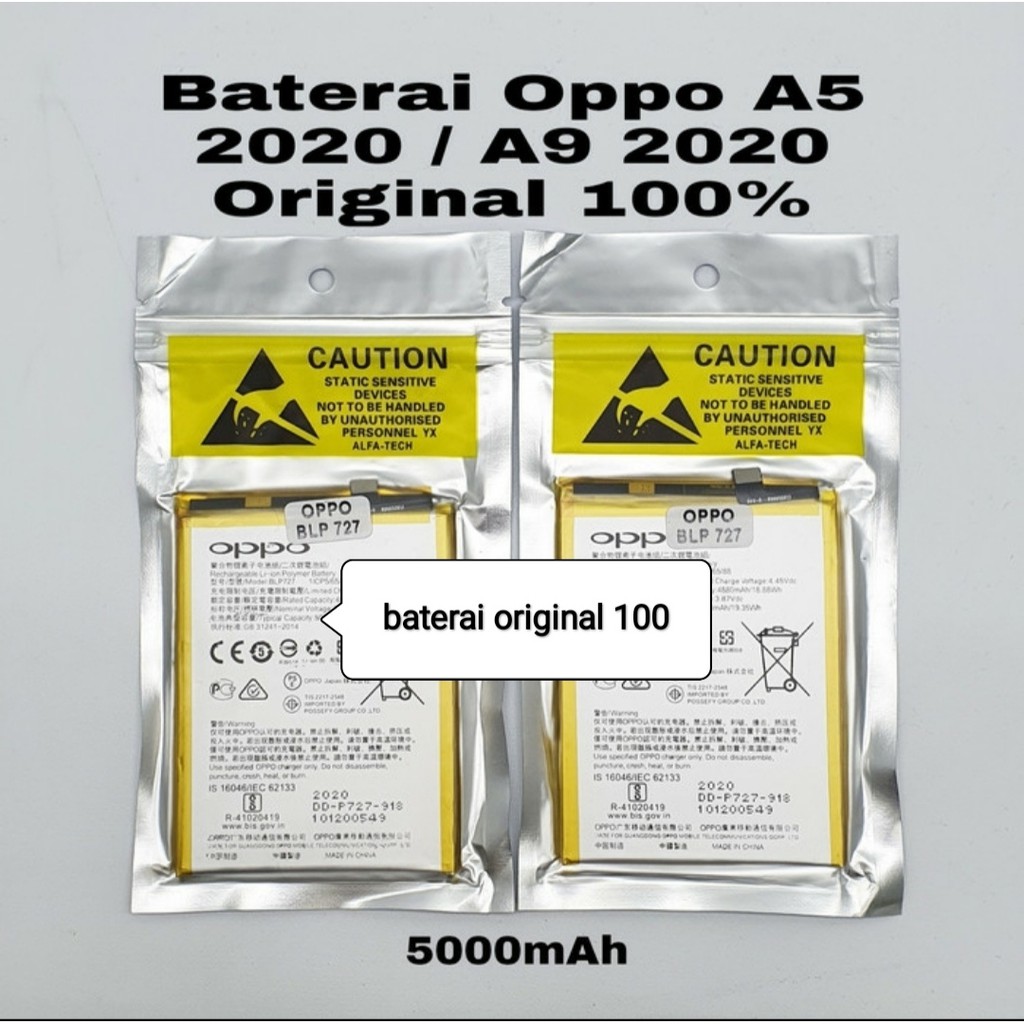 Jual Baterai original oppo BLP727 A5 2020 A9 2020 batre battery ori BLP ...