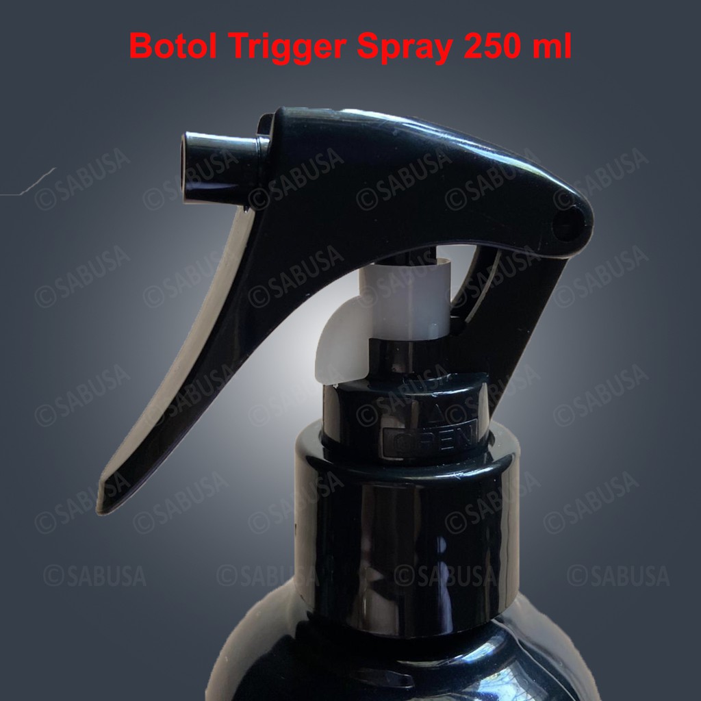 Jual Botol Plastik Trigger Spray 250ml Hitam Kemasan PET Semprot Lock ...