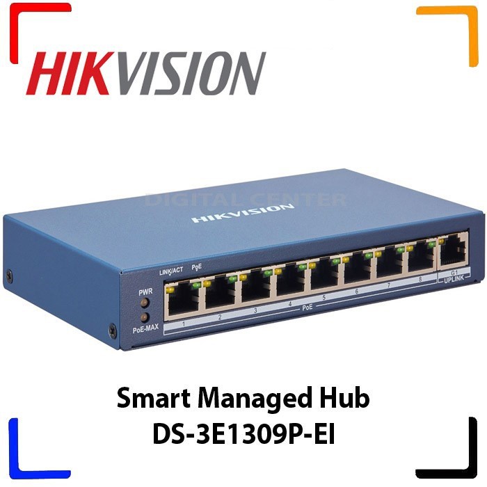 Jual Hikvision DS-3E1309P-EI Smart PoE Switch 8 Port Fast Ethernet | Shopee Indonesia