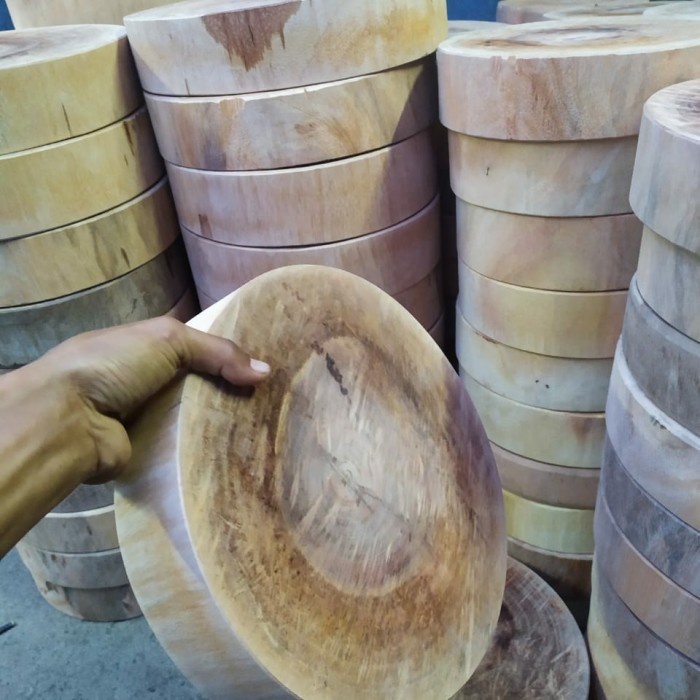 Jual Talenan kayu bulat - talenan daging - talenan kayu potong daging ...
