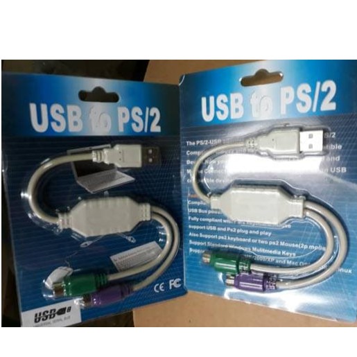 Jual cable/kabel converter Usb to ps2 untuk keyboard dan mouse | Shopee ...