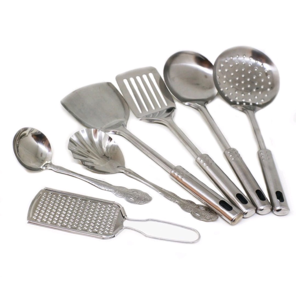 Jual Spatula Set stenlis isi 7pc/ Sodet Set Sutil Set Stainless 7 Pc ...