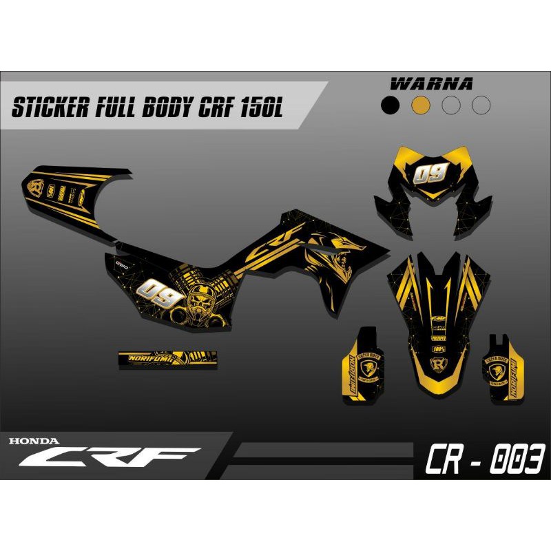 Jual Decal Sticker CRF 150L-Fullbody-Dekal Stiker CRF 150 L Trail Supermoto kode CR -003 ...