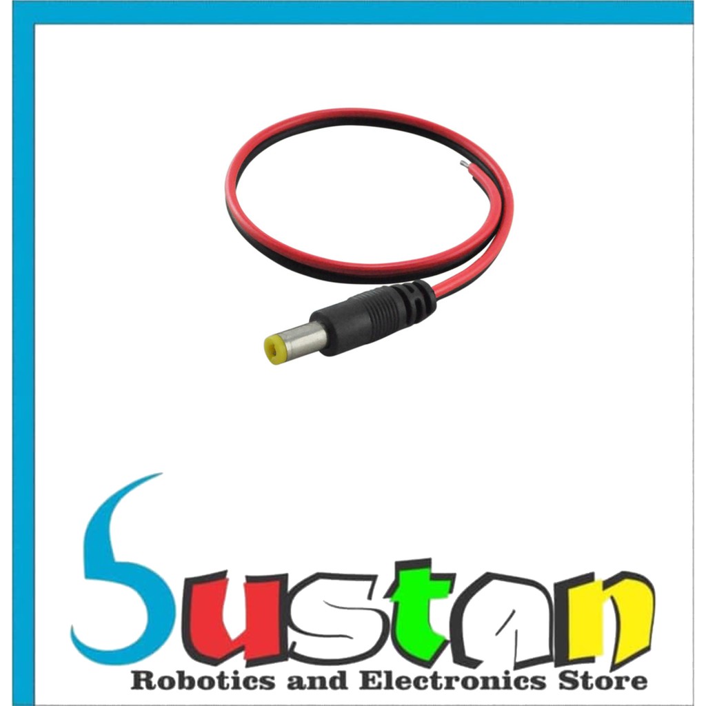 Jual Jack DC 5.5x2.1mm Power Adapter Male Cable CCTV Camera Connector ...