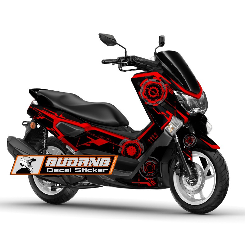Jual decal nmax hitan grafis merah full body | Shopee Indonesia