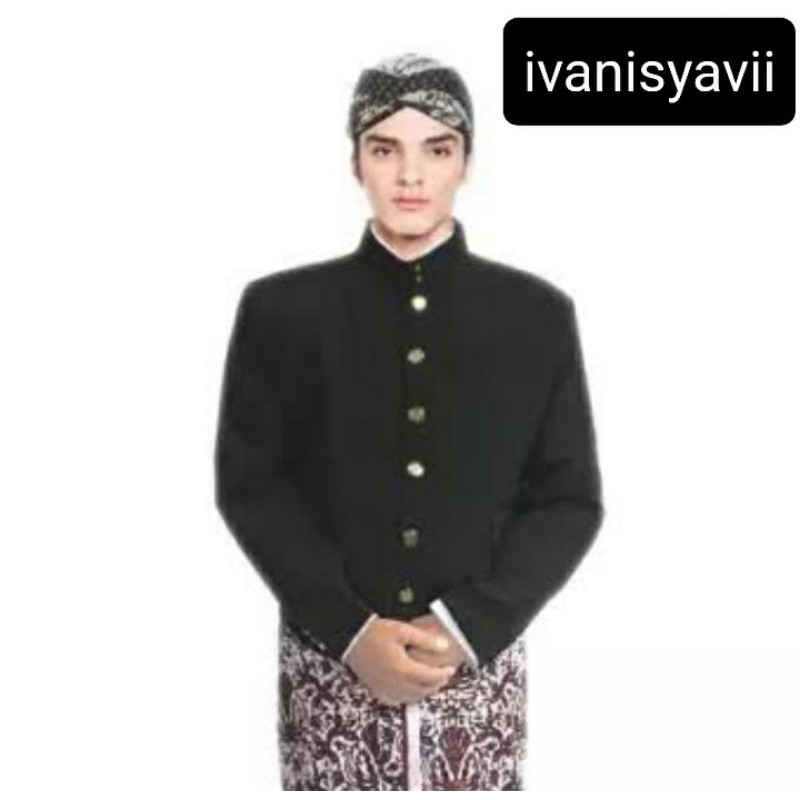 Jual (1set Cowok) Baju Adat Jawa / Beskap +Jarik +Blangkon +Benggol ...