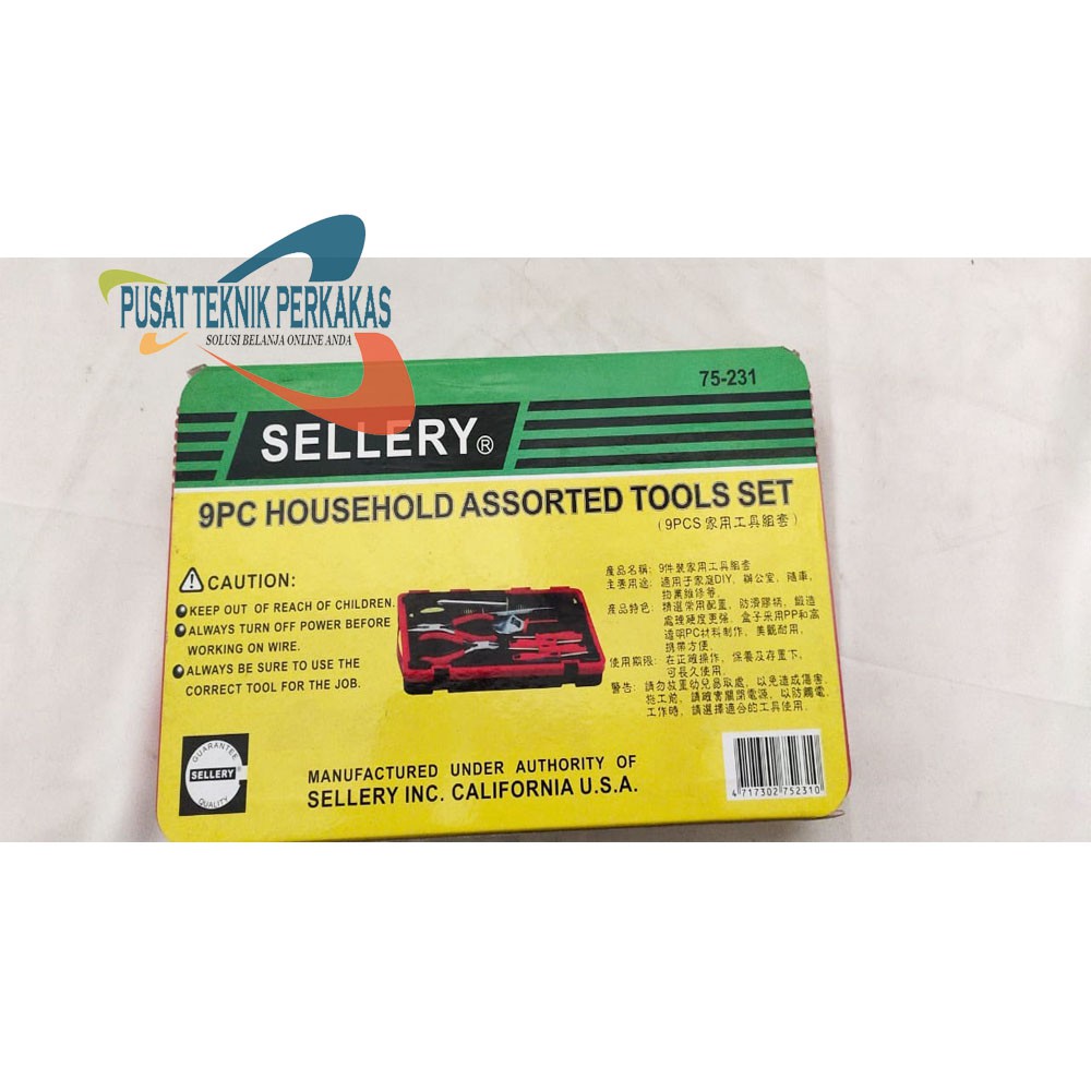 Jual SELLERY HOUSEHOLD TOOLS SET 75-231 9PC ORIGINAL SELLERY | Shopee ...