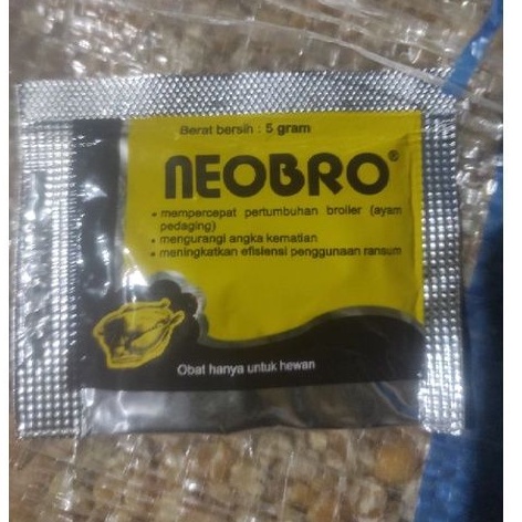 Jual neobro vitamin pertumbuhan ayam pedaging broiler 5 gr produk asli ...