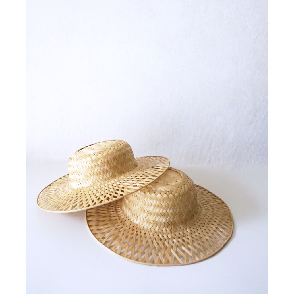 Jual Topi Anyaman Bambu/Topi Bambu/Topi Kerajinan Bambu | Shopee Indonesia