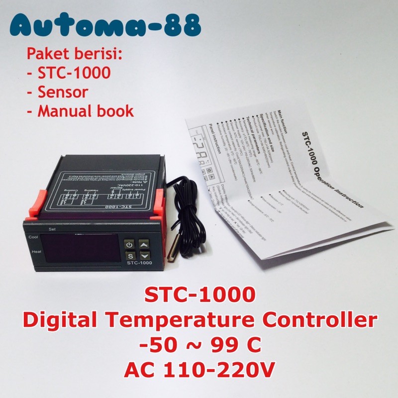 Jual STC-1000 Digital Temperature Controller AC 110V 220V STC1000 ...