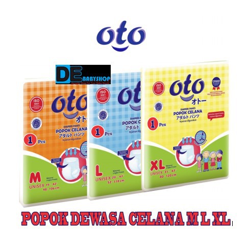 Jual OTO ADULT PANTS POPOK CELANA / POPOK DEWASA READY Size : M/L/XL PER 1 SACHET /DIAPER ...