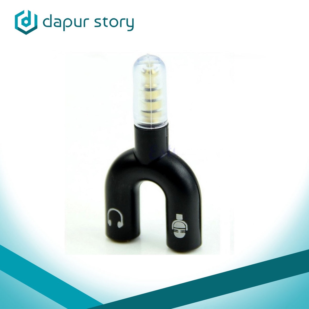 Jual Audio Splitter U Shape 3.5mm 2 in 1 Headphone & Mic | Shopee Indonesia