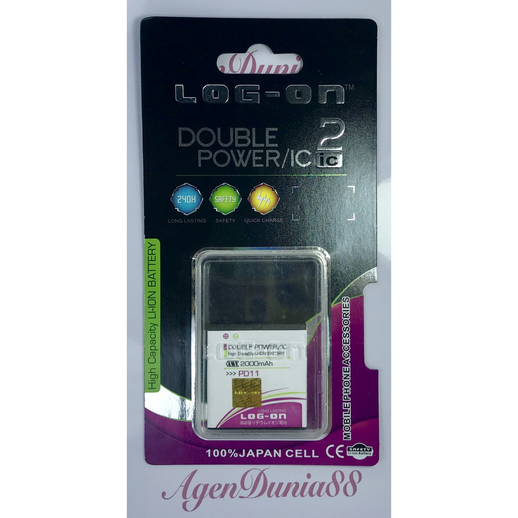 Jual BATERAI EVERCOSS PD11 - Q3 - LOG ON DOUBLE POWER BATTERY | Shopee Indonesia